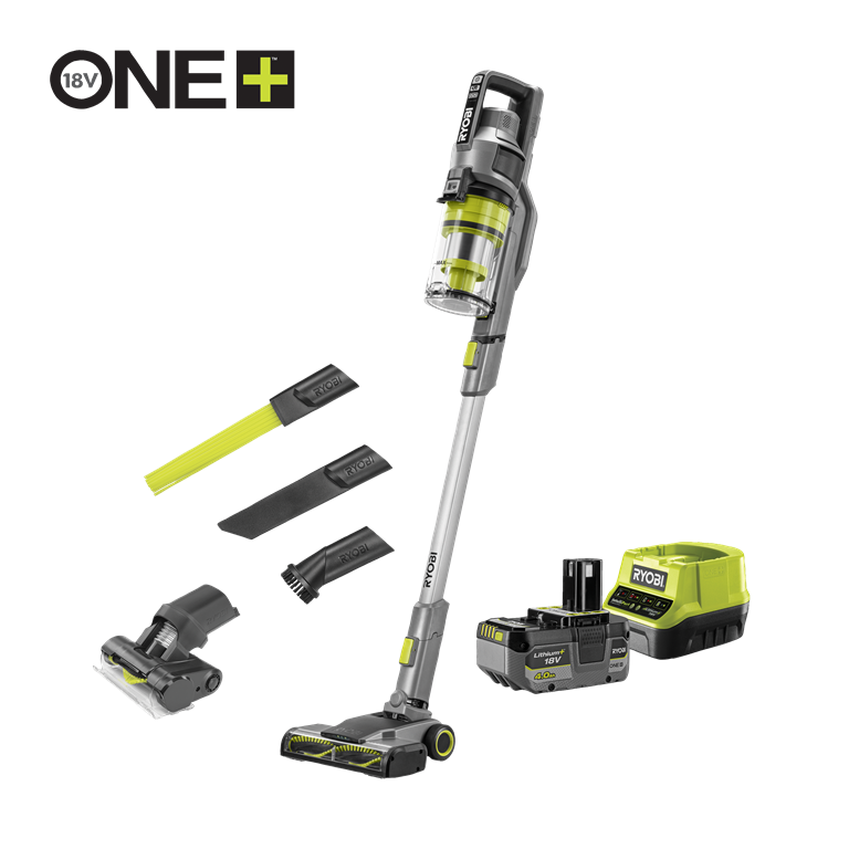 18V ONE+™ Cordless Stick Vacuum Kit (1 x 4.0Ah) | RYOBI | RSVS18-1C40G