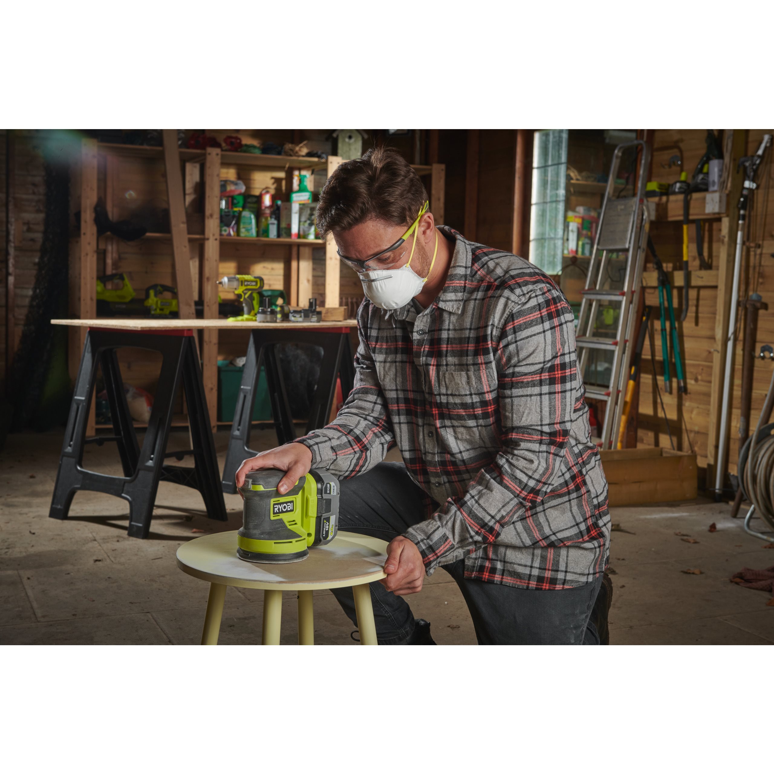 Obital Sander| Random Orbital Sander Kit | RYOBI | RROS18-1C20SL