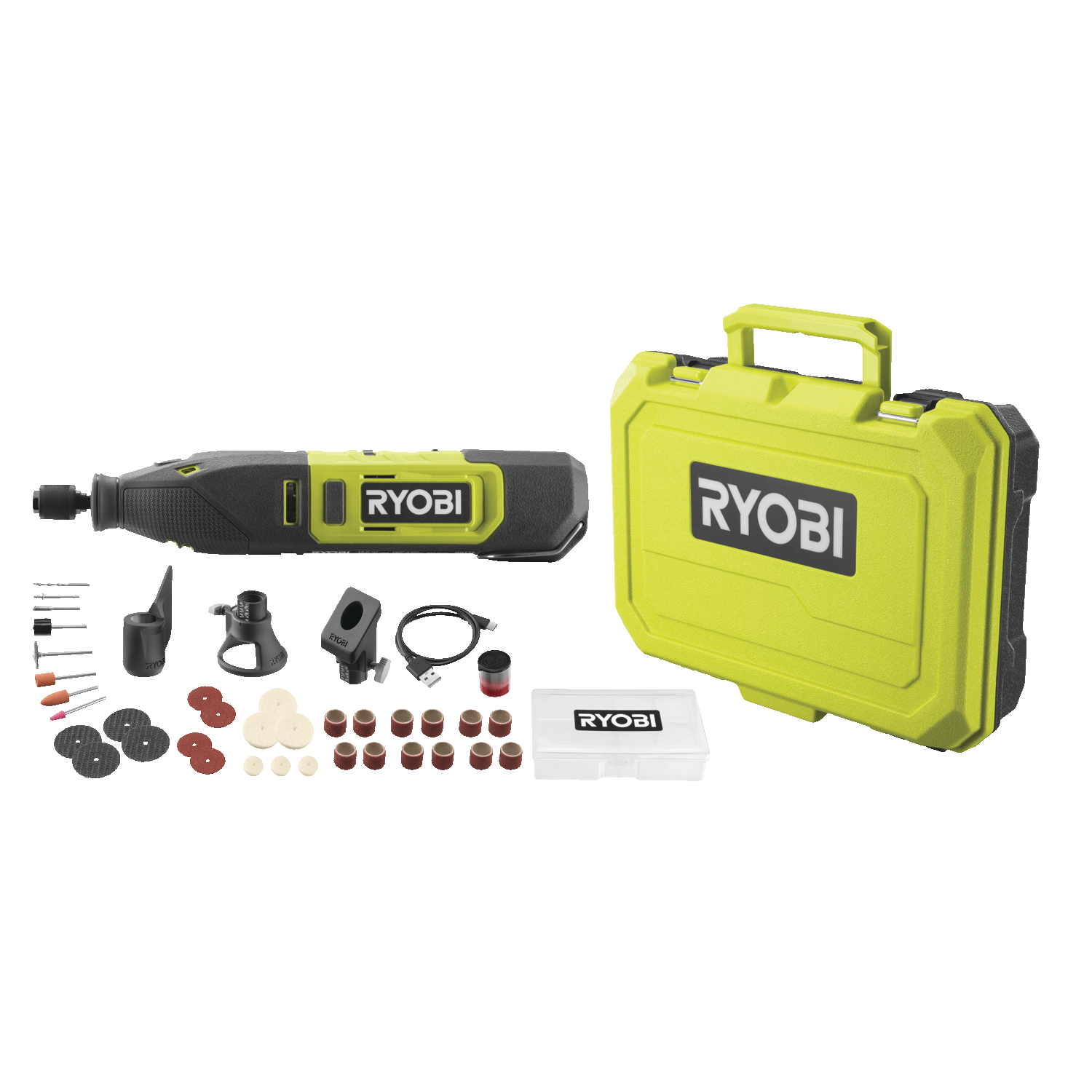 12V Rotary Tool with 3 attachments and 35 accessories