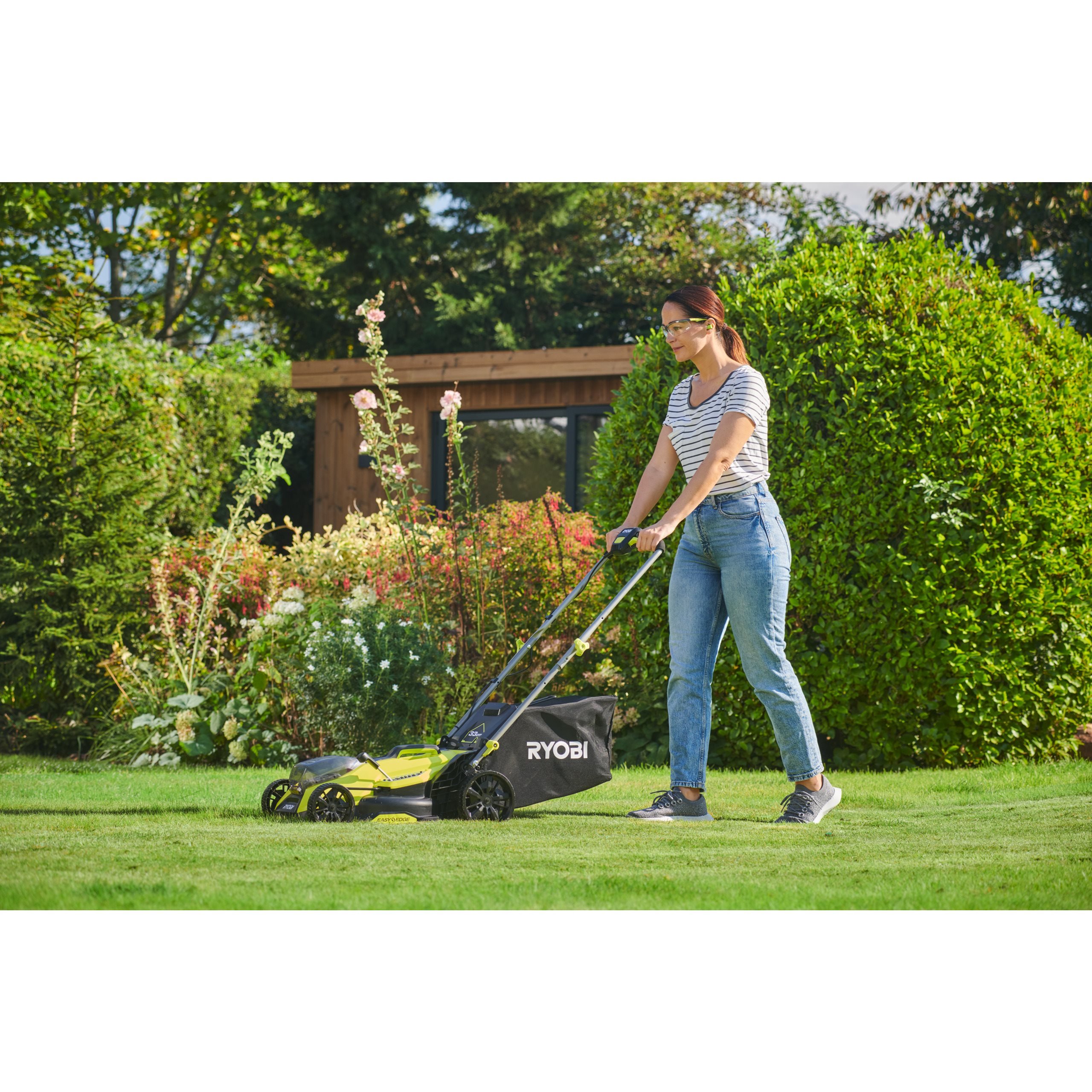 18V ONE+™ HP Cordless Brushless 33cm Lawnmower & 23cm Grass Trimmer (1 ...