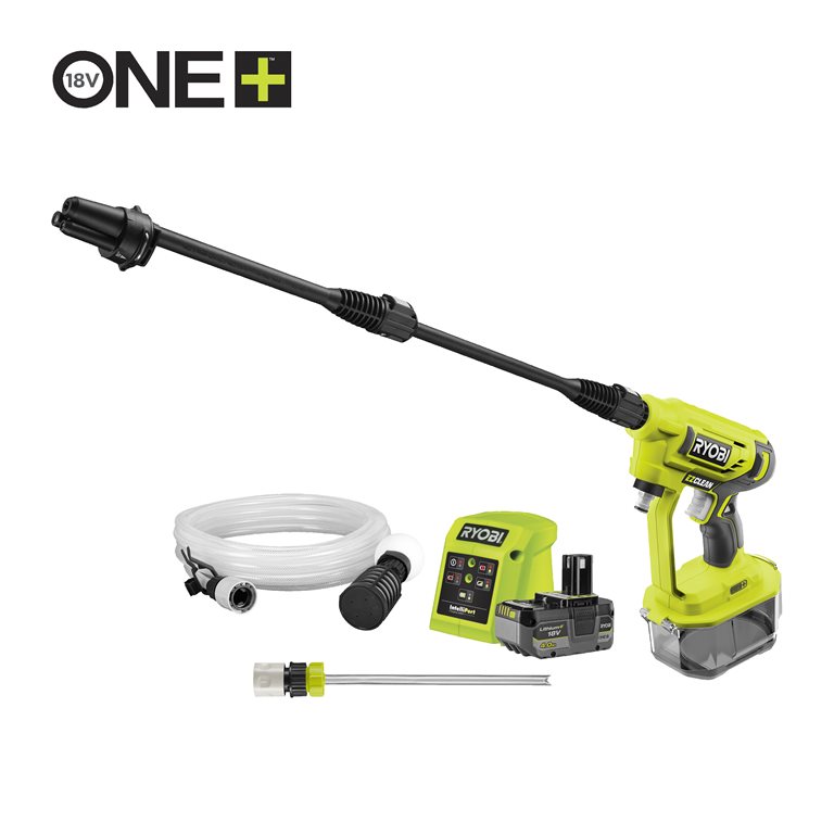 Cordless Power Washer Kit | Cordless Jet Wash 22 BAR | RYOBI 18V ONE+ ...