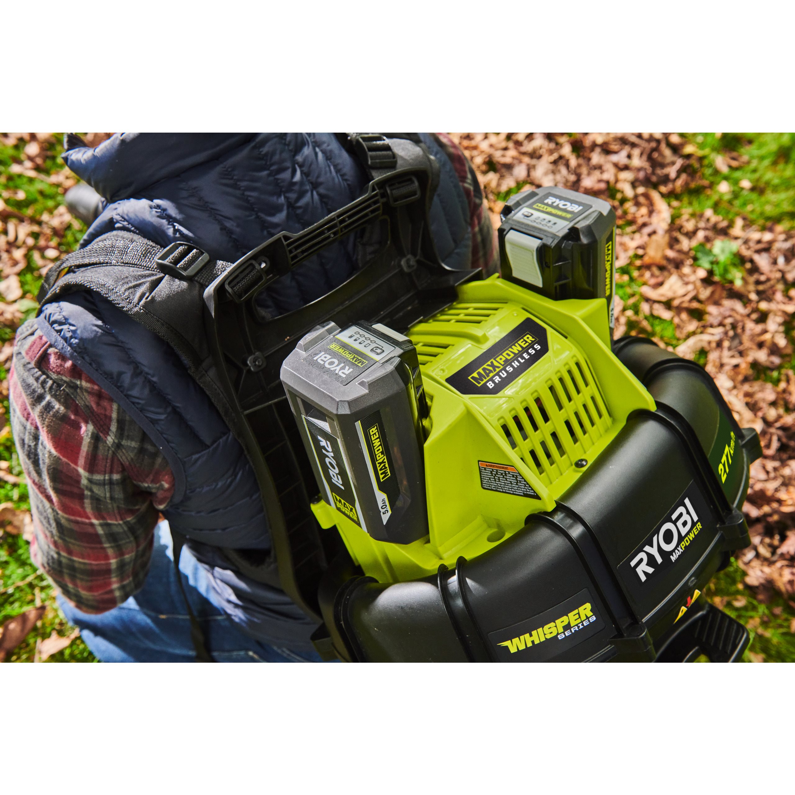 Ryobi battery powered backpack blower store